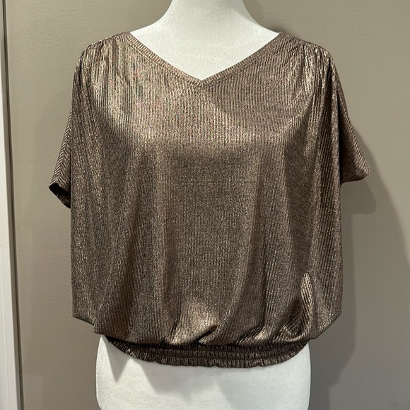 Pilcro and the Letterpress | Tops | Pilcro Bronze Metallic Blouse ...
